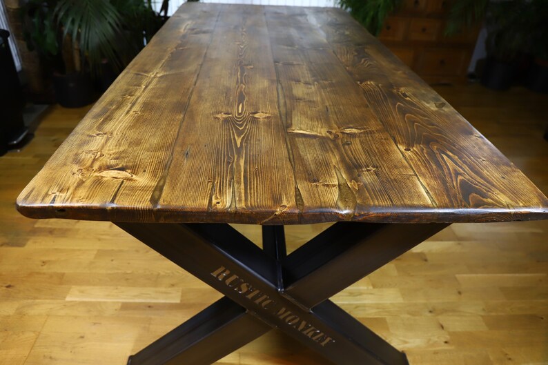 Rustic Dining Table Reclaimed Wood With Epoxy Resin Infills - Etsy