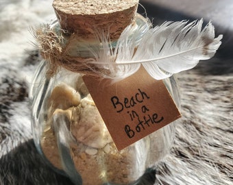 Miniature Beach in a Bottle, Genuine Blue Sea Glass From Lake Michigan ...