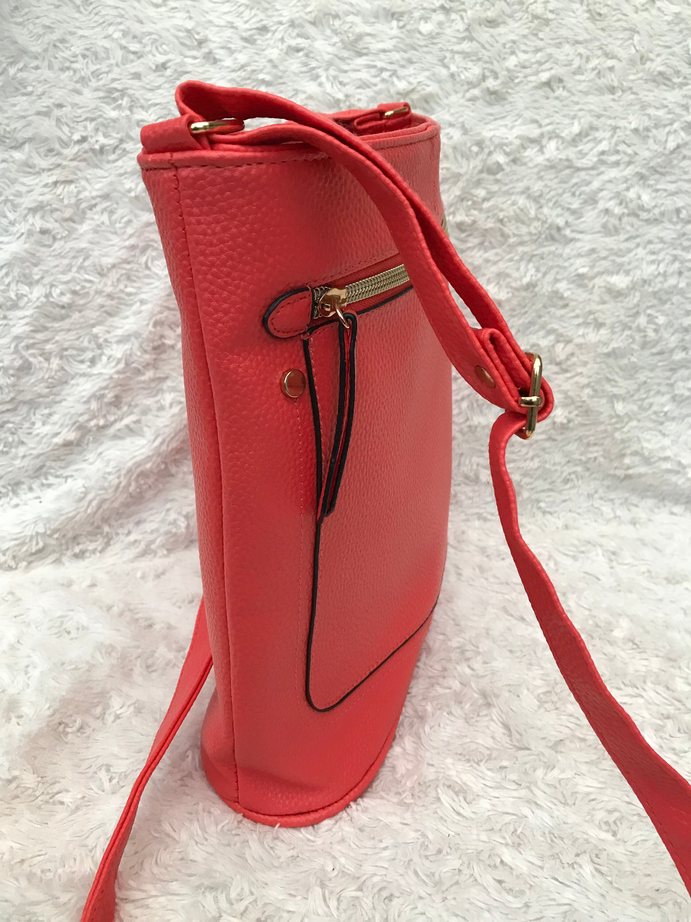 Orange Handbag Made by Damart - Etsy