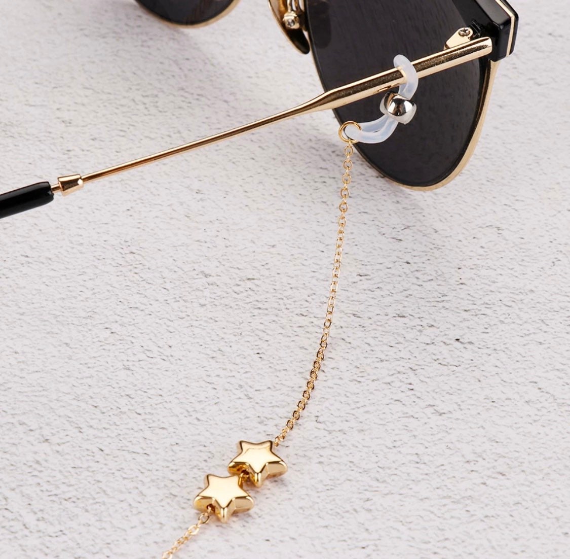 Gold Star Eyeglass Chain Beaded Eyeglass Chain Double Star - Etsy