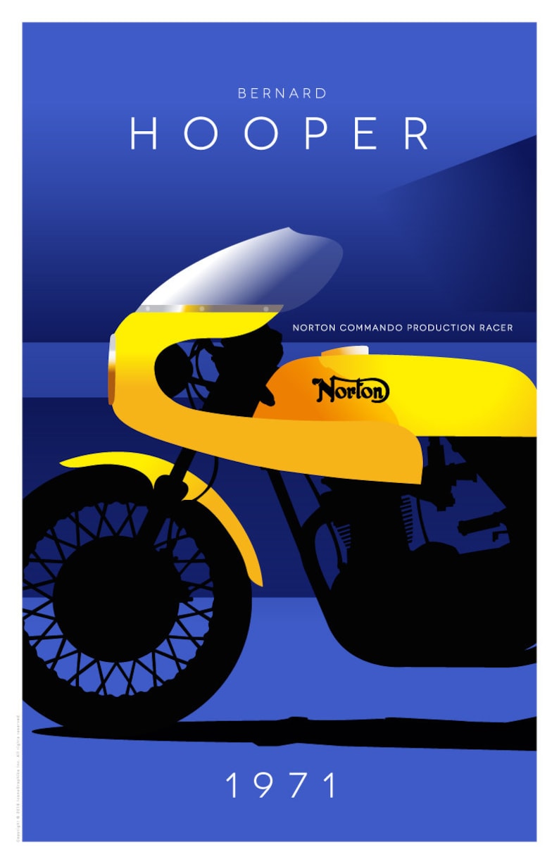 Norton Commando Production Racer | by Bernard Hooper | Pop Art Poster ...