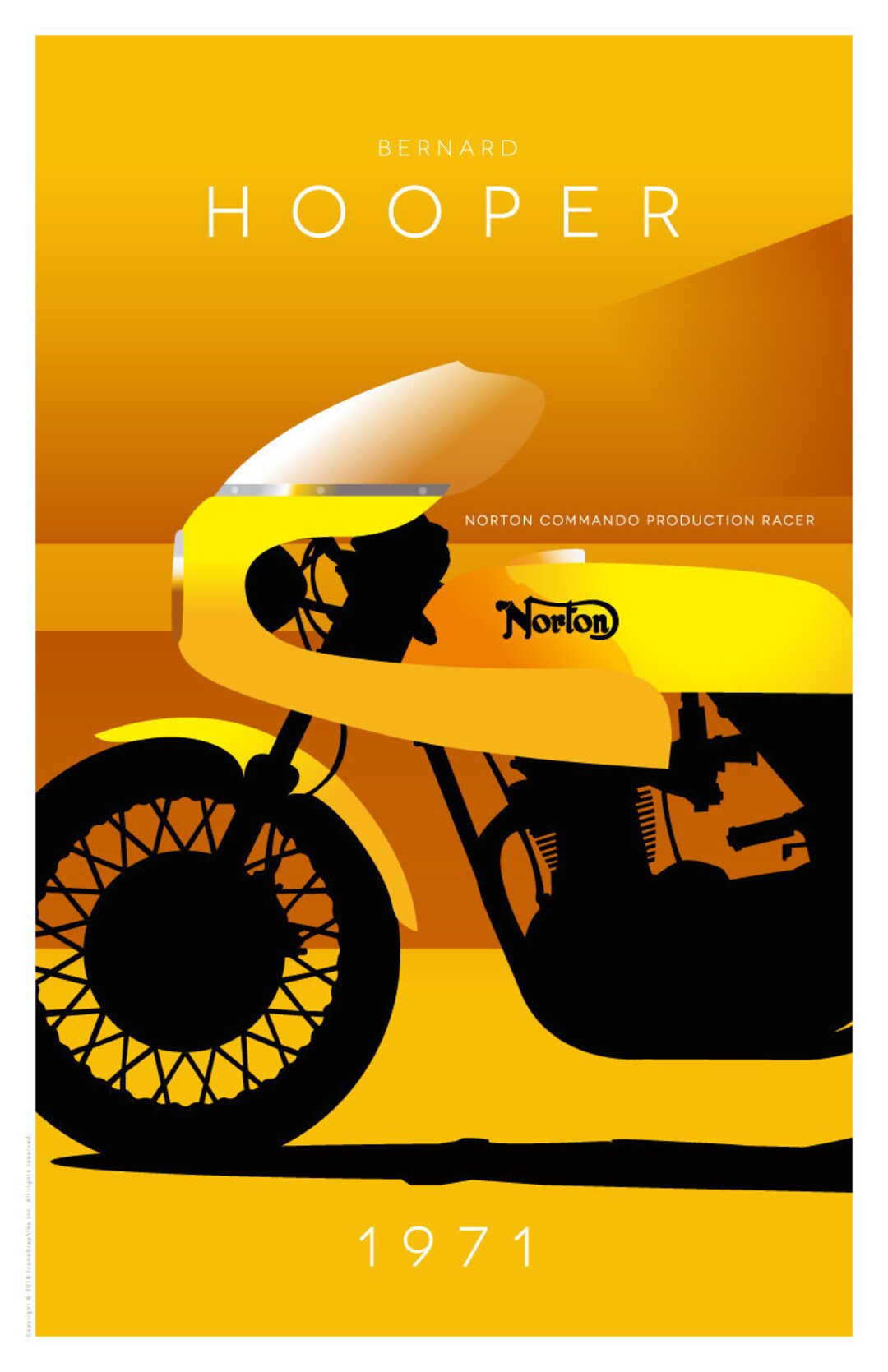 Norton Commando Production Racer | by Bernard Hooper | Pop Art Poster ...