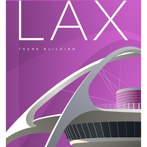 LAX Theme Building | by James Langenheim | Pop Art Poster Print - Etsy