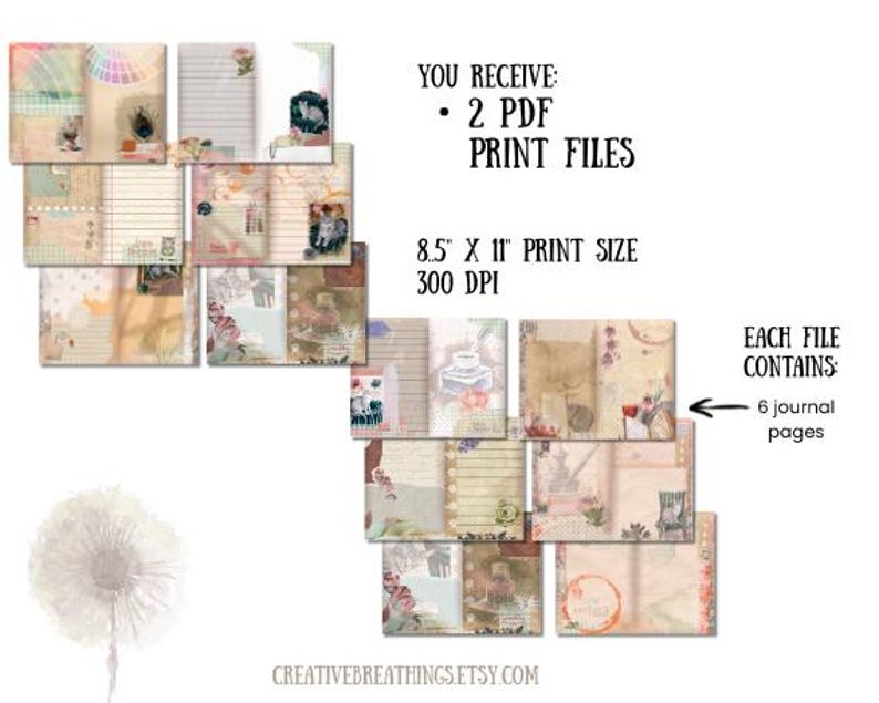Dear Diary Studio Kitty Junk Journal Pages (digital Download) Cozy ...