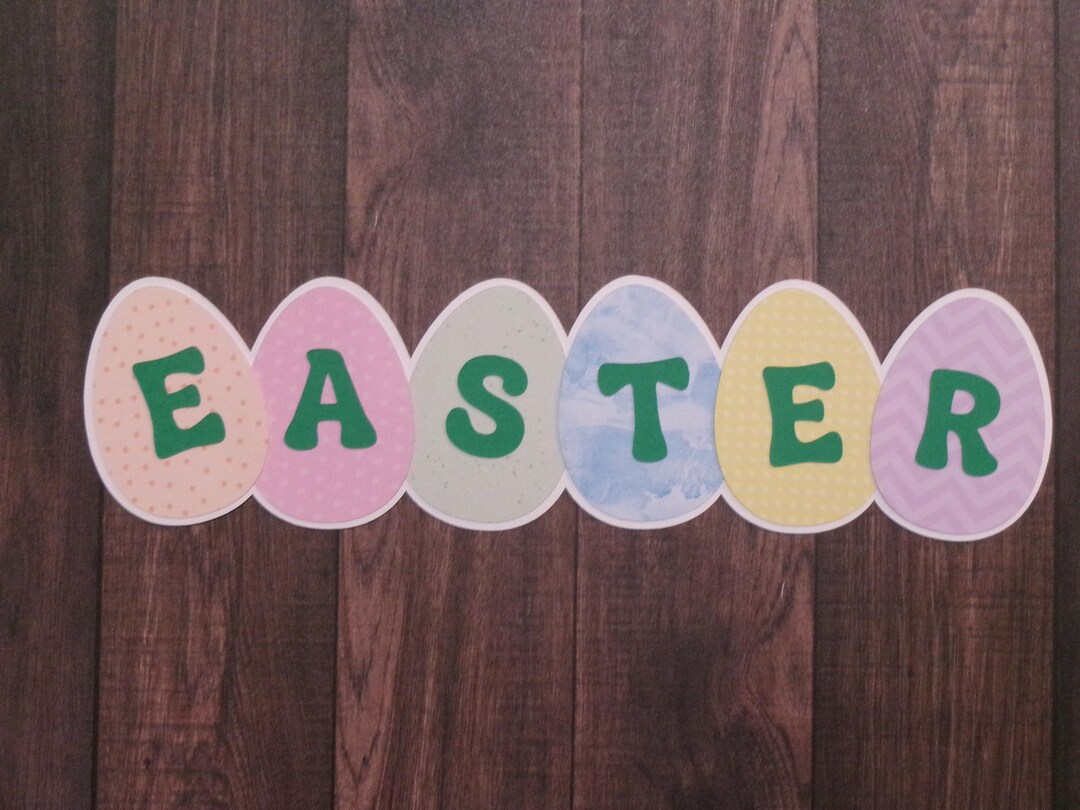 EASTER Title, Layered for Your Scrapbook Page - Etsy