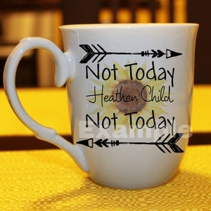 Boho Arrow, 4 BUNDLE, Not Today Heathen Child, Funny Quotes, Watercolor ...