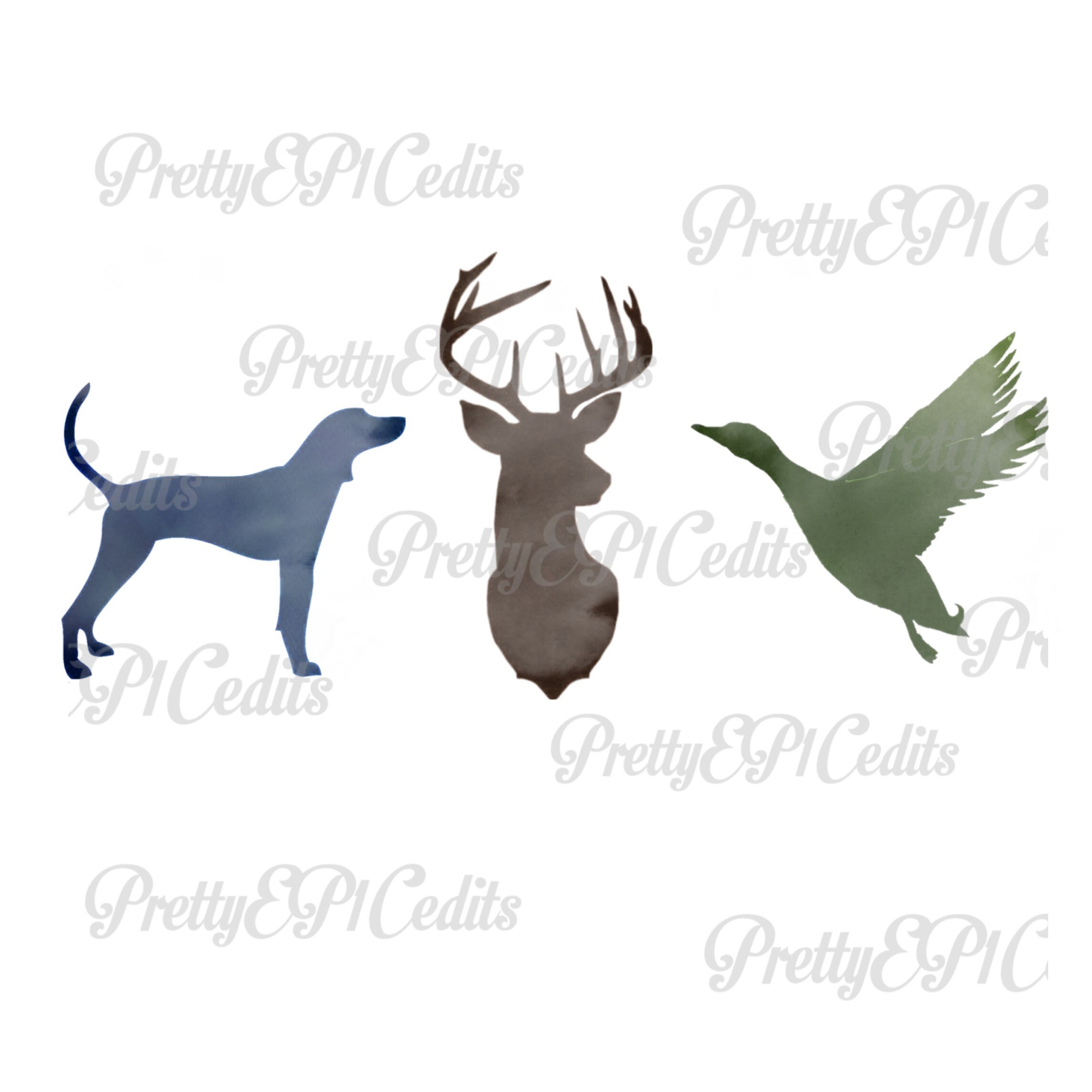 Watercolor PNG Dog Duck Buck Hunting Digital Download Clip Art - Etsy