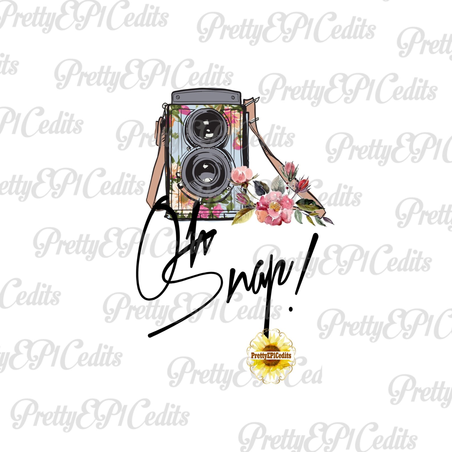 Vintage Floral Camera Oh Snap PNG Camera Quotes Digital - Etsy