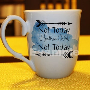 Boho Arrow, Not Today Heathen Child, Funny Quotes, Blue Watercolor ...