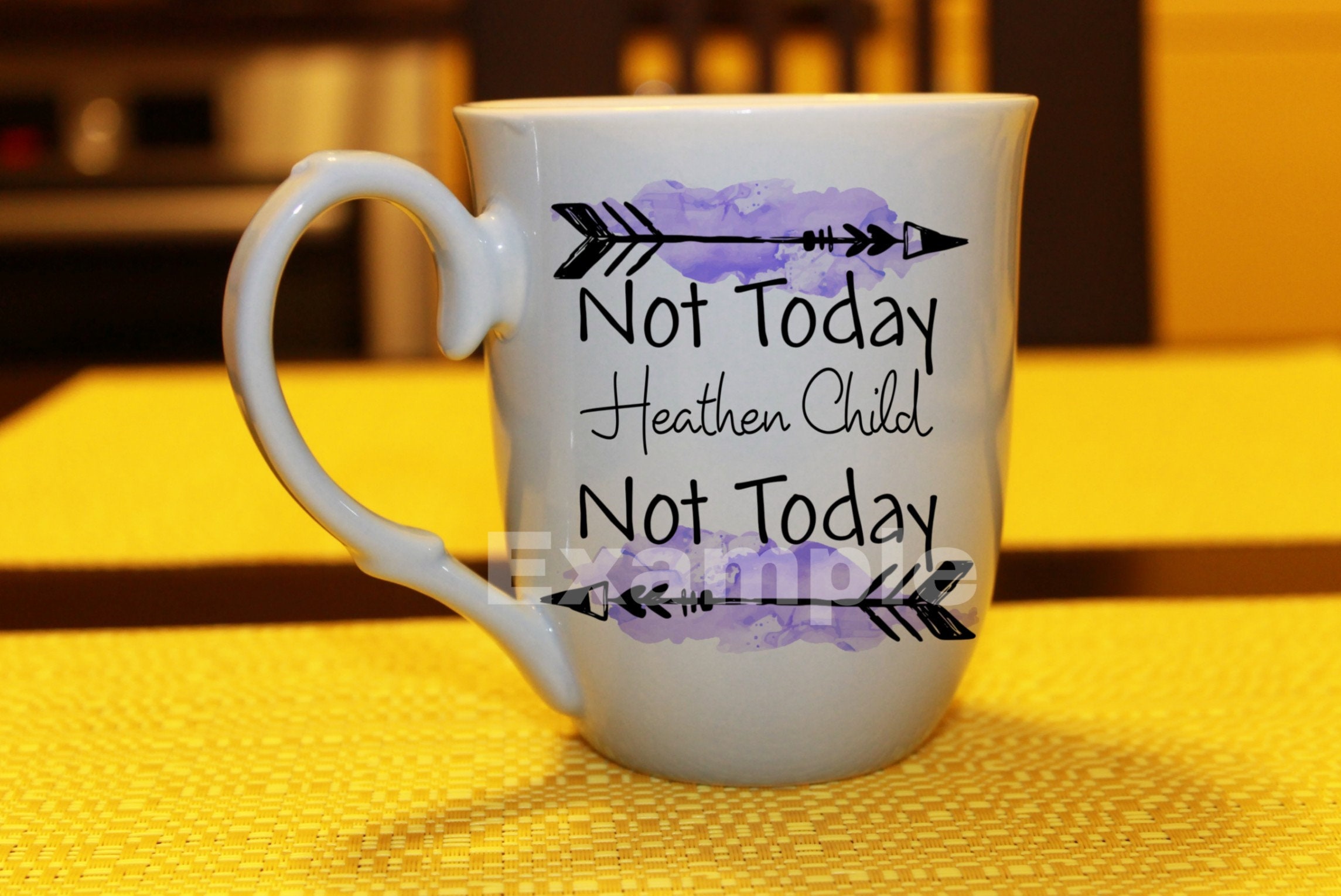 Boho Arrow Not Today Heathen Child Funny Quotes Purple - Etsy