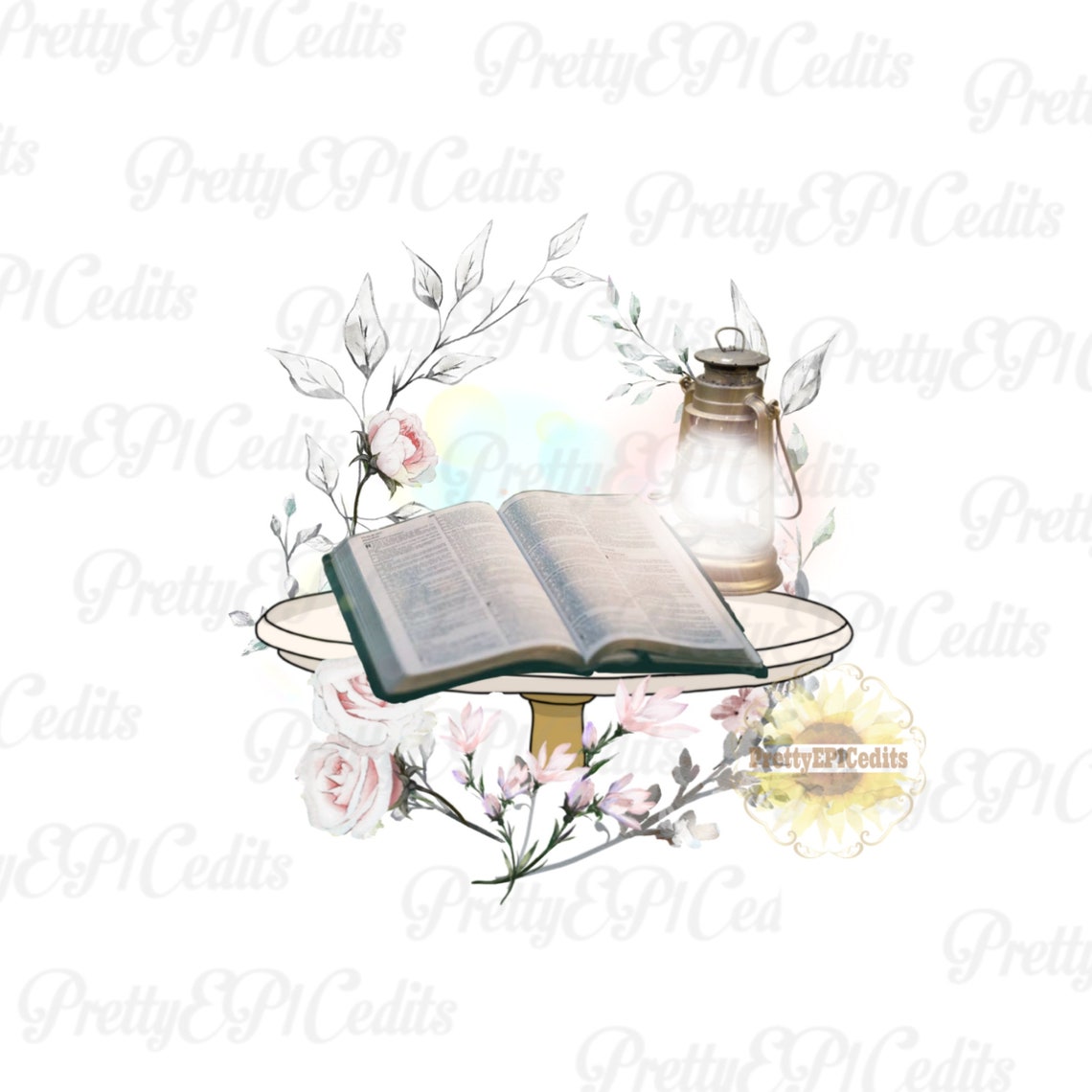 Bible and Lamp Digital Download PNG | Etsy