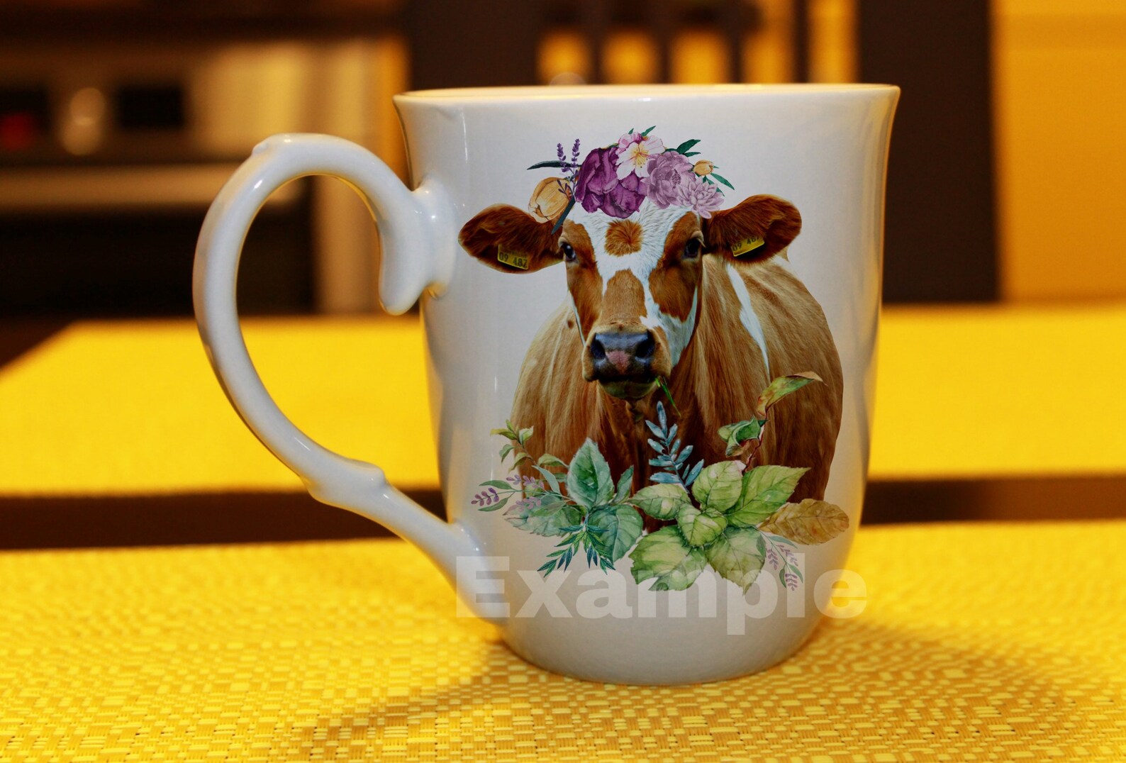 Botanical Chubby Cow With Purple Hydrangeas, Heifer, Printable Digital ...