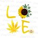 Pot Leaf Love Pot Sunflower Pot Leaf Digital Download Clip - Etsy
