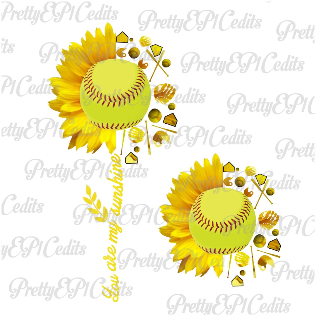 Softball, You Are My Sunshine, Half Sunflower Quotes, *2 File Bundle ...