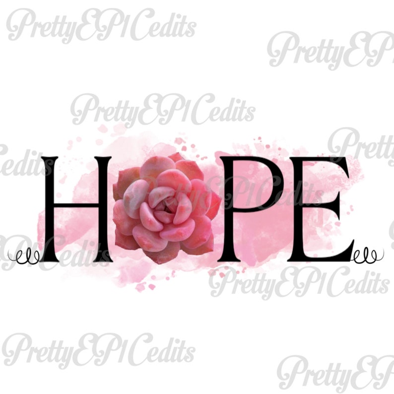 PNG Hope, Pink Succulent, Watercolor, Digital Download - Etsy