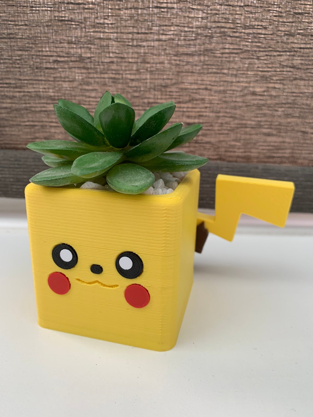 Pikachu Style Planter / Flower Pot Pokémon 3D Printed PLA Plastic Free ...