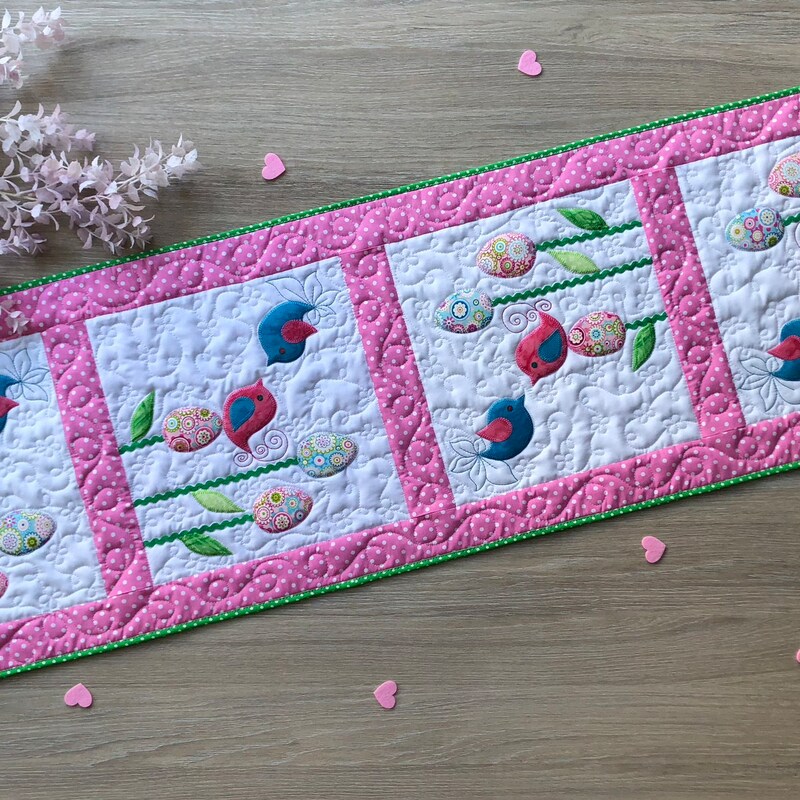 Quilted Easter Table Runner - Etsy