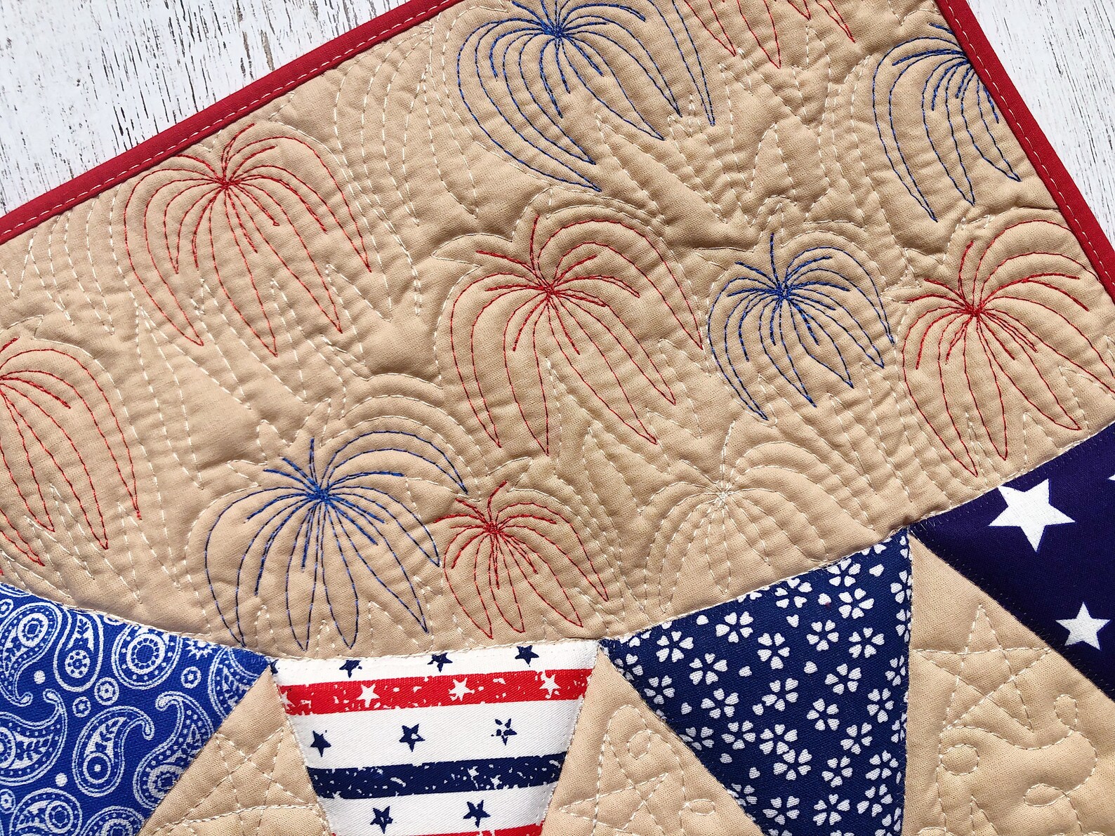 Independence Day Quilted Table Runner 4th of July Table - Etsy