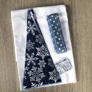 Blue Christmas Tree Bright Table Runner Kit Precision Cut, Ready to Sew ...