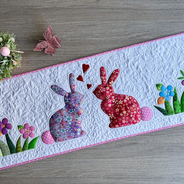 Quilted Easter Table Runner - Etsy