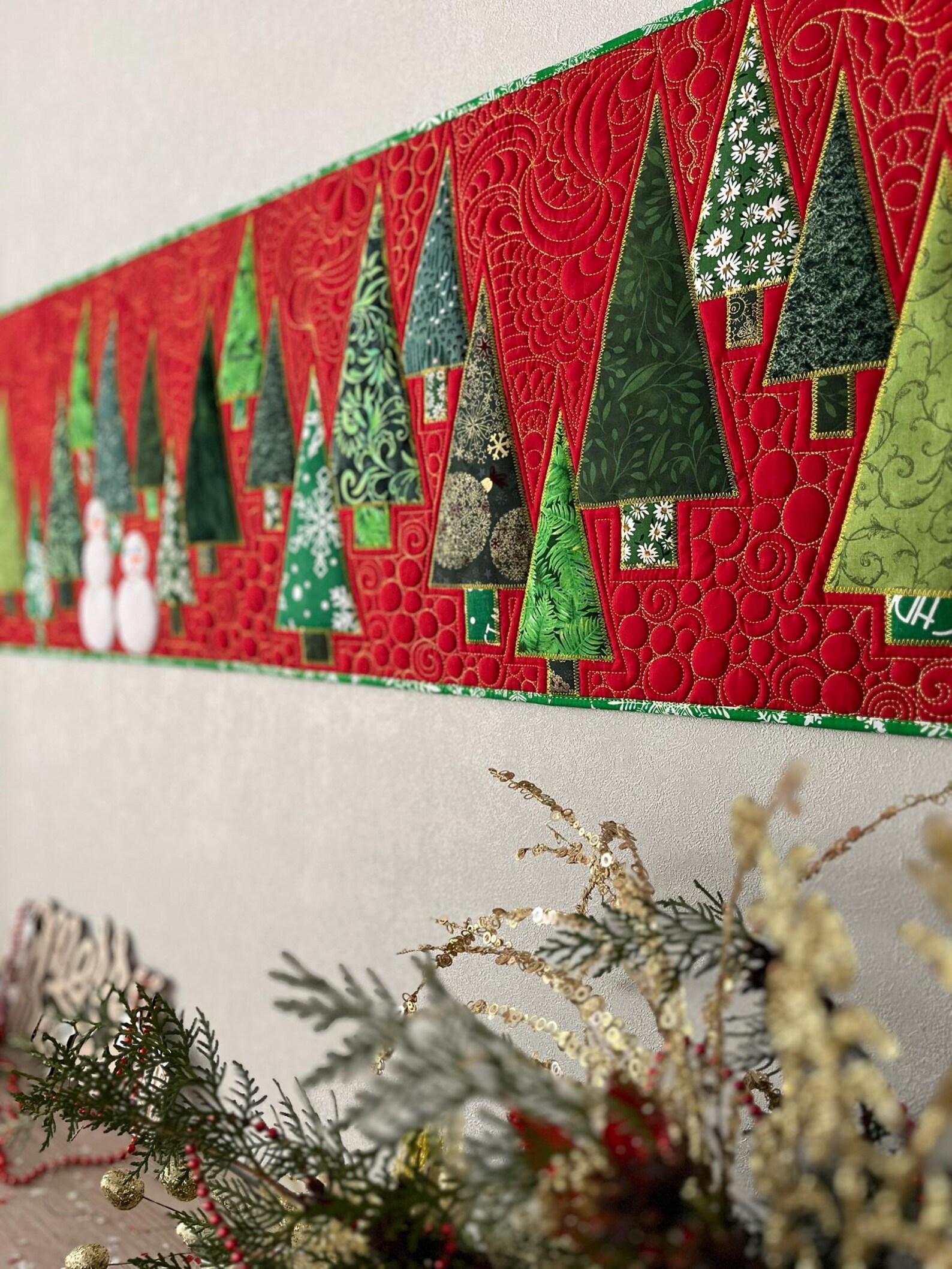 Handmade Winter Wonderland Quilted Wall Hanging or Table Runner ...