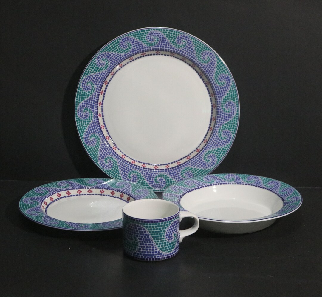4 Pieces Waves by Dansk Dinnerware Dinner Plate Salad - Etsy