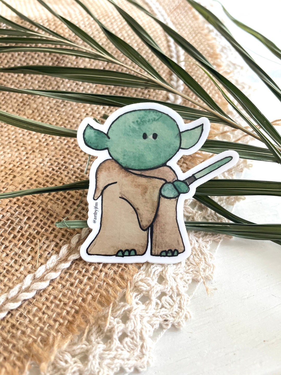 Yoda Star Wars Weather Proof Vinyl Matte Sticker - Etsy