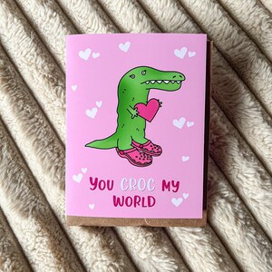 Croc Card | Crocs | Crocodile Card | Cute Valentines | Greeting Card ...
