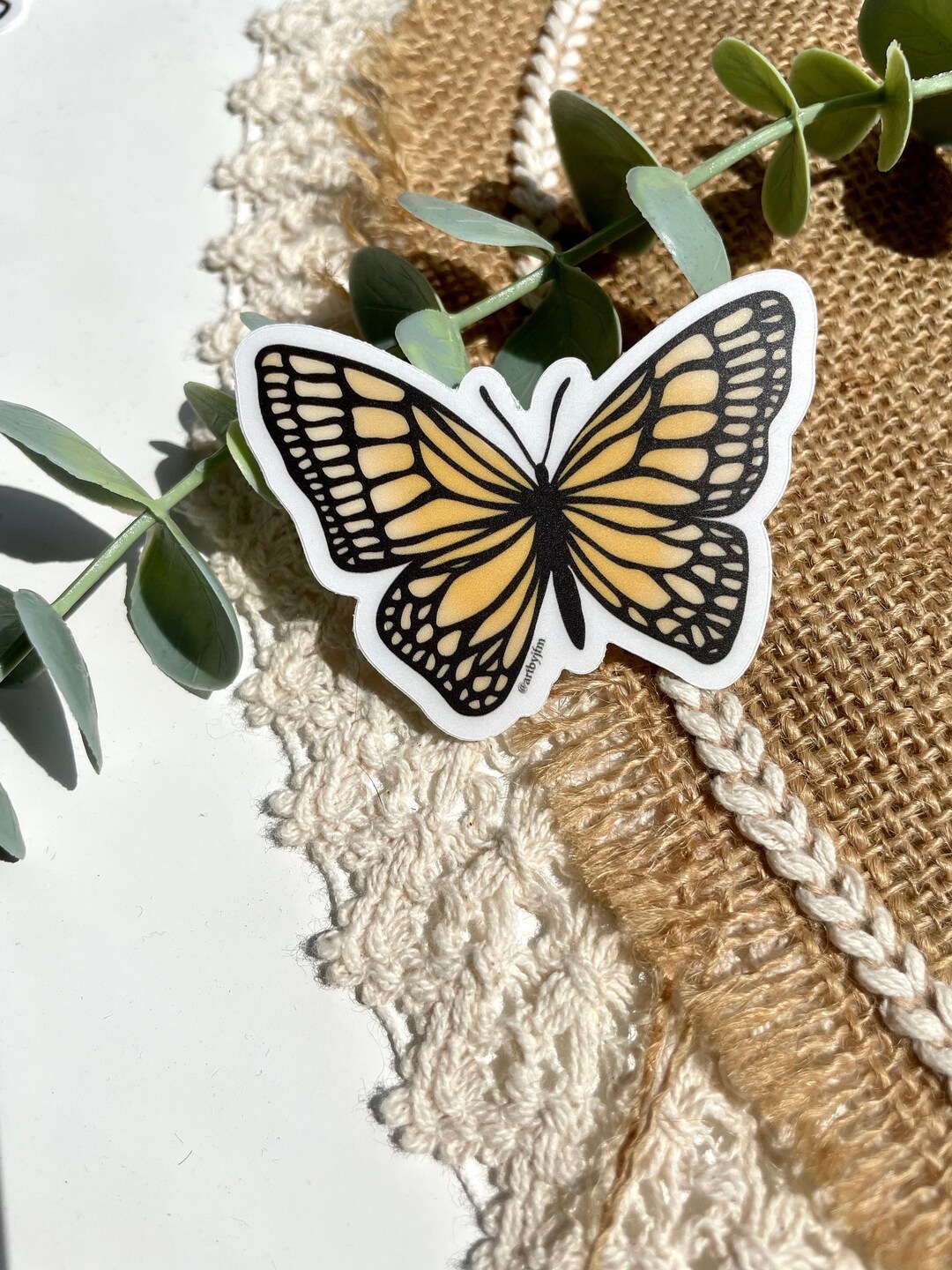Clear Butterfly Cute Monarch Waterproof Sticker - Etsy