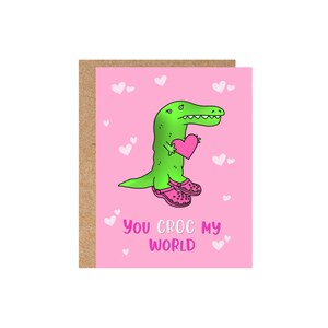 Croc Card | Crocs | Crocodile Card | Cute Valentines | Greeting Card ...