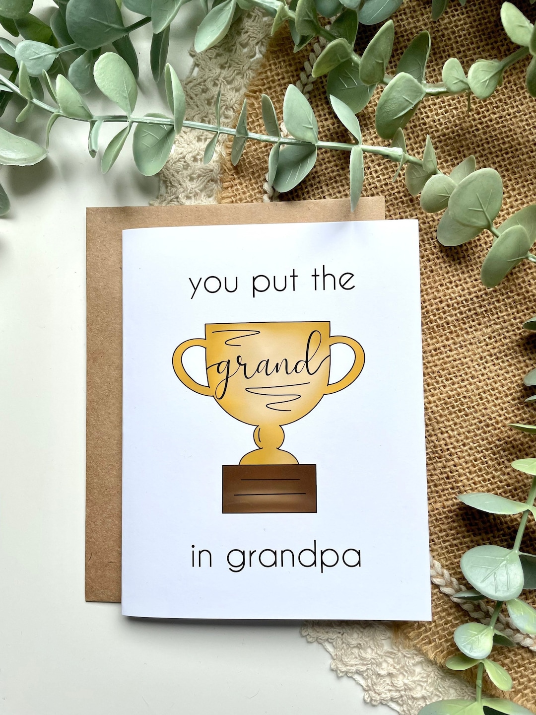 Grandpa Grandfather Father's Day Card - Etsy