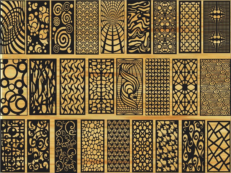 26 Geometric Pattern / Panel Templates / Vector File CNC | Etsy