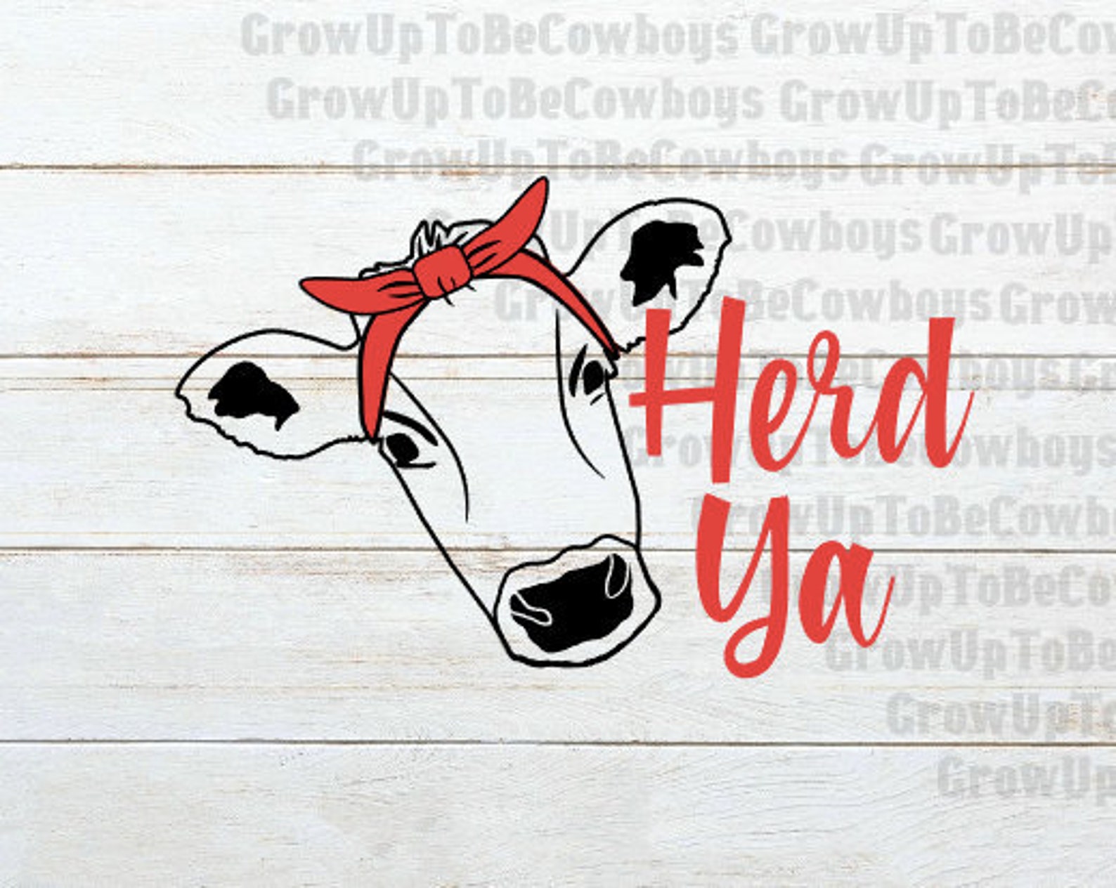 Herd Ya Cow SVG Sassy Cow Herd Ya SVG Cow Headband SVG | Etsy