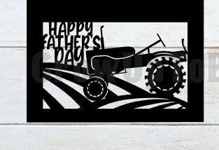 Father’s Day Farm Tractor Paper Card SVG | Men's Tractor Card | Father ...