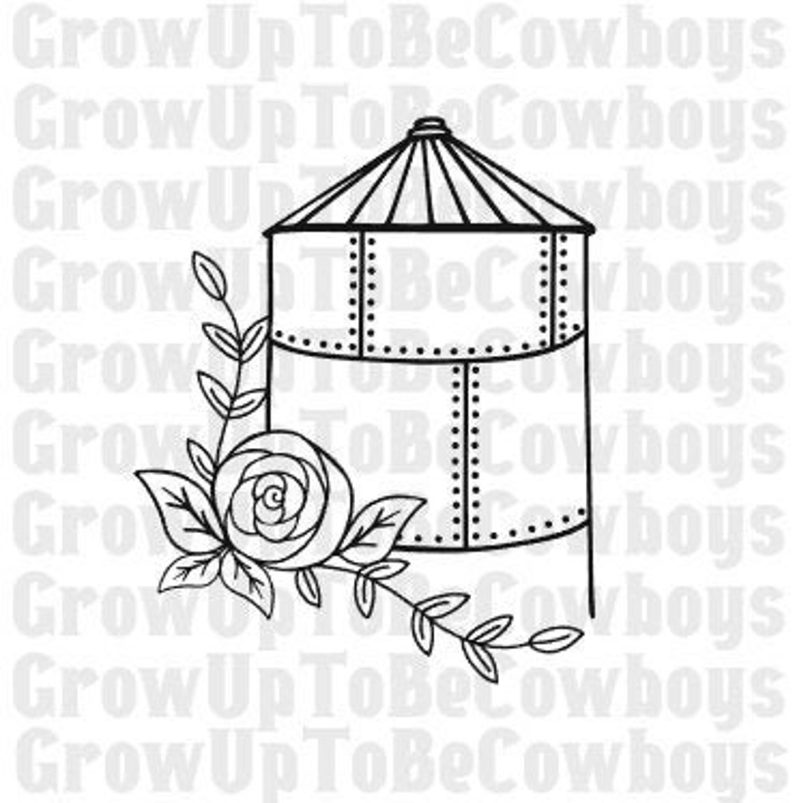 Farm Silo SVG | Rustic Grain Bin Cut File (digital Download) - Etsy