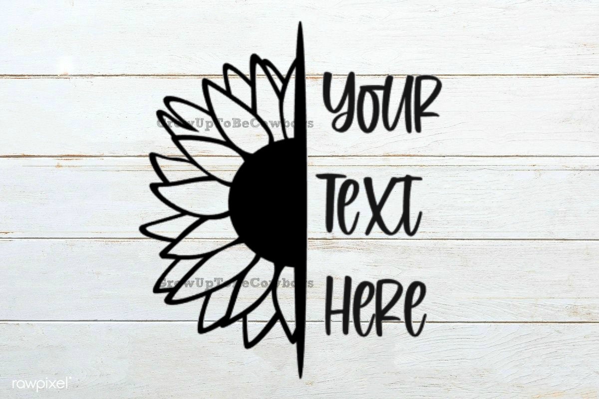 Half Sunflower SVG Cut File | Split Sunflower SVG Design | Commercial ...
