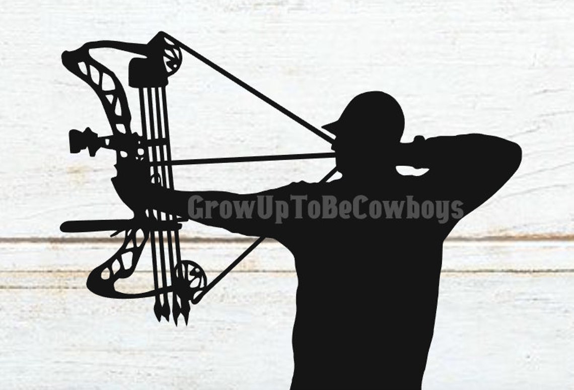 Archery Hunter SVG File | Bow Hunting Outdoors Design (digital Download ...