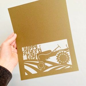 Father’s Day Farm Tractor Paper Card SVG | Men's Tractor Card | Father ...