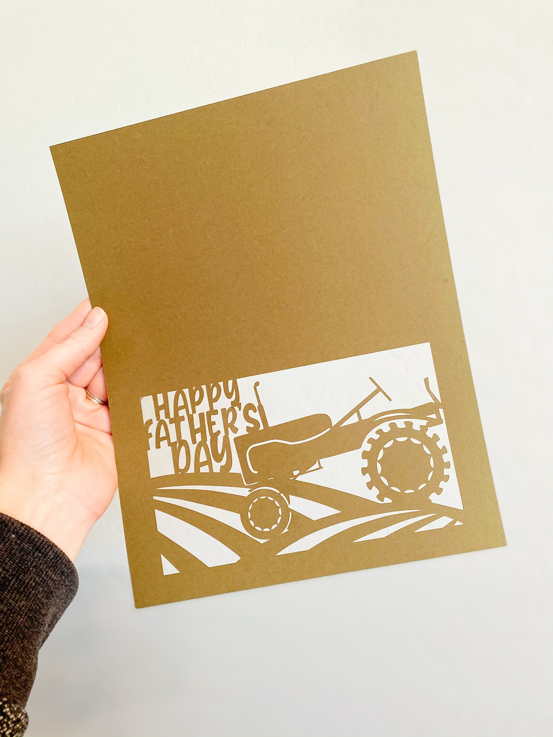 Fathers Day Farm Tractor Paper Card SVG Men's Tractor - Etsy
