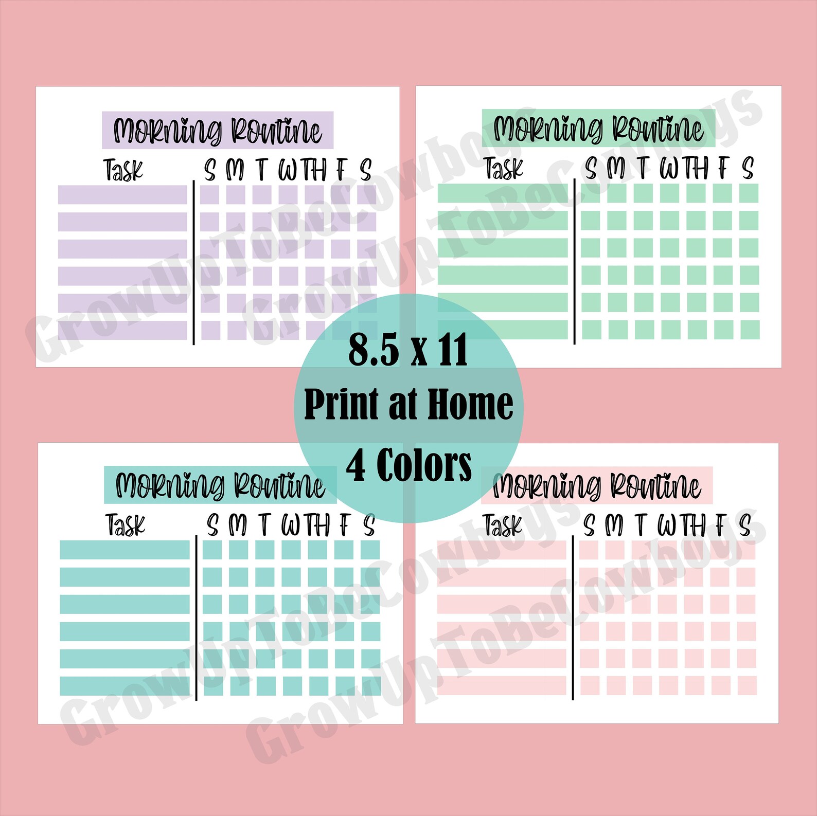 Morning Routine Printable PDF Habit Tracker Daily Routine - Etsy