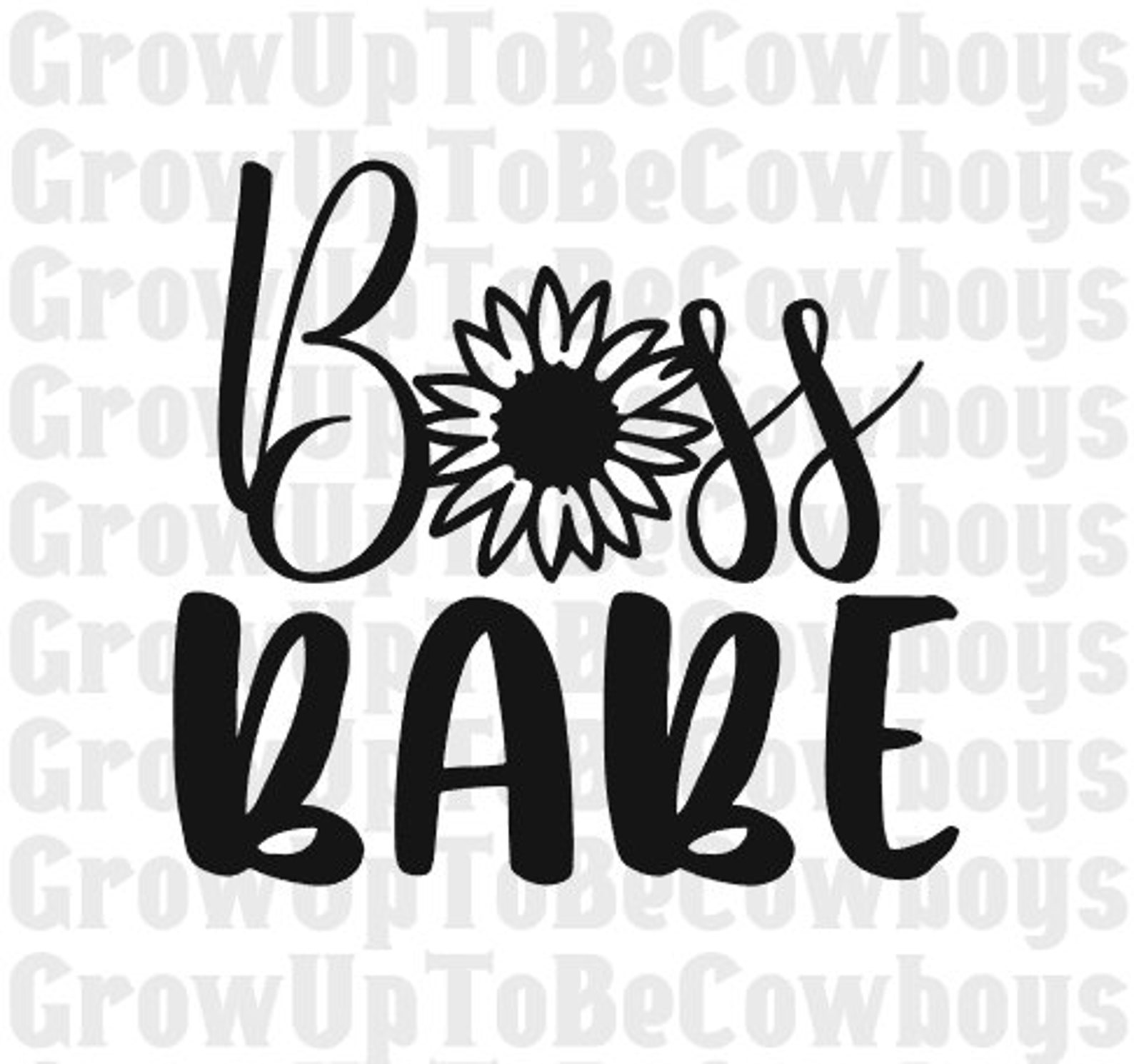 Boss Babe Sunflower SVG Cut-file | Sassy Boss Babe Sunflower SVG Design ...