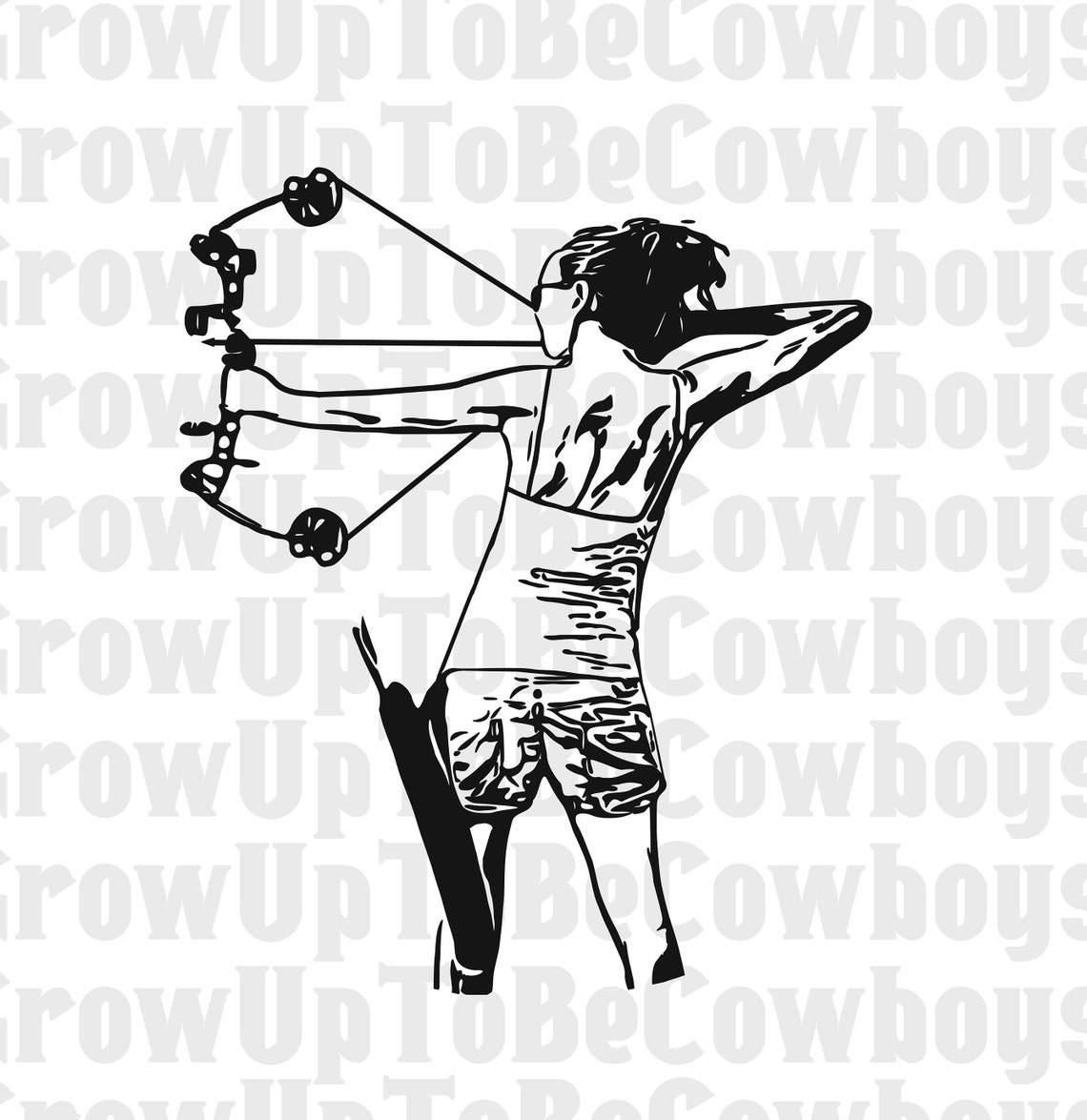 Female Archer SVG | Bow Hunting Design (digital Download) - Etsy