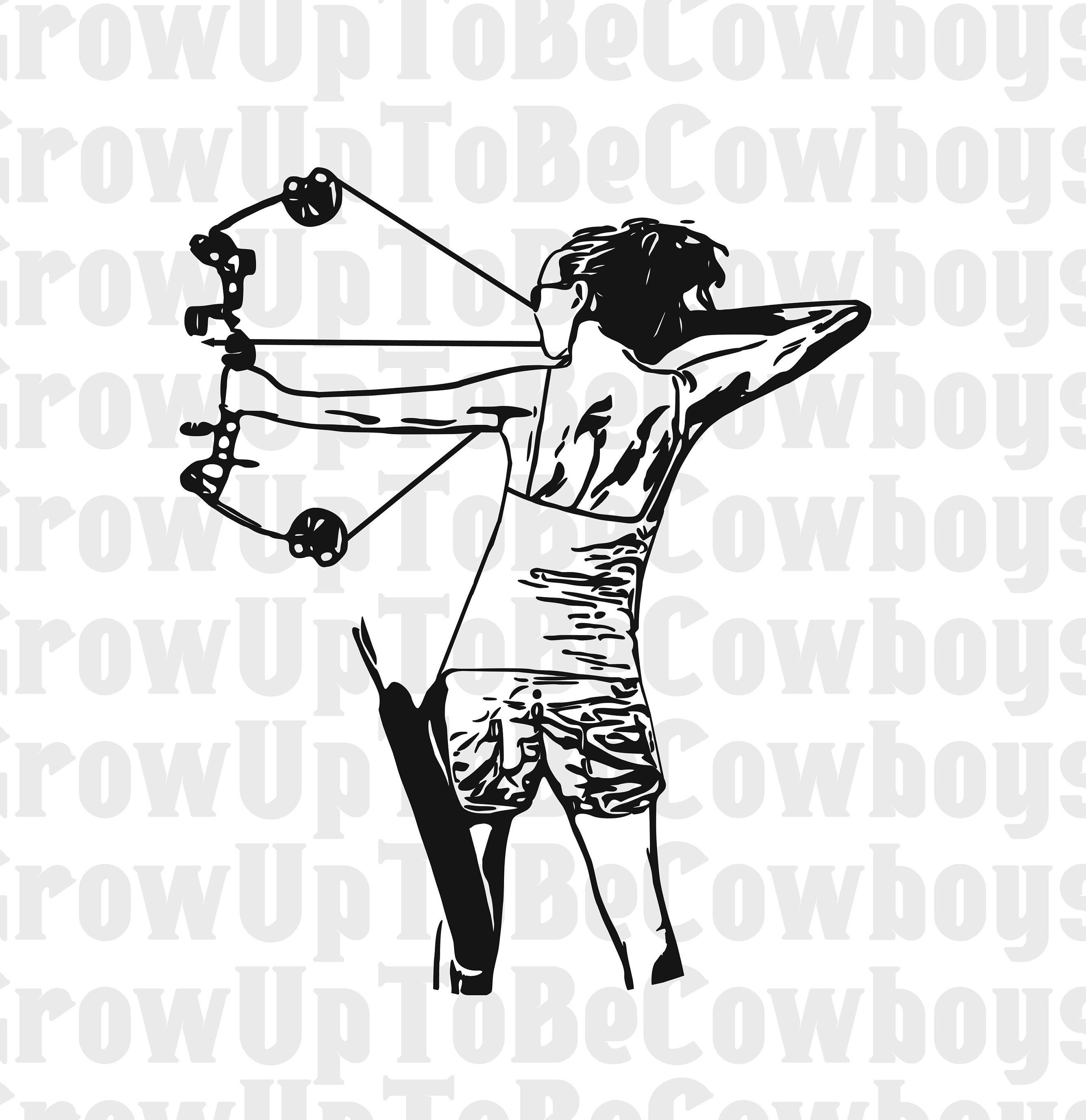 Female Archer SVG | Bow Hunting Design (digital Download) - Etsy