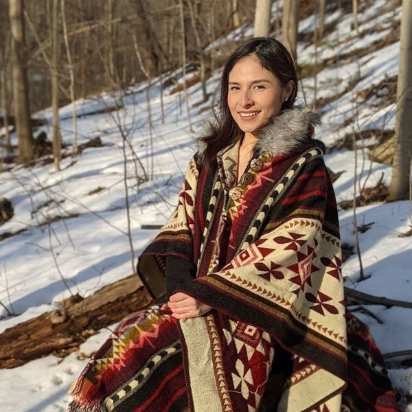 Poncho With Hood - Etsy