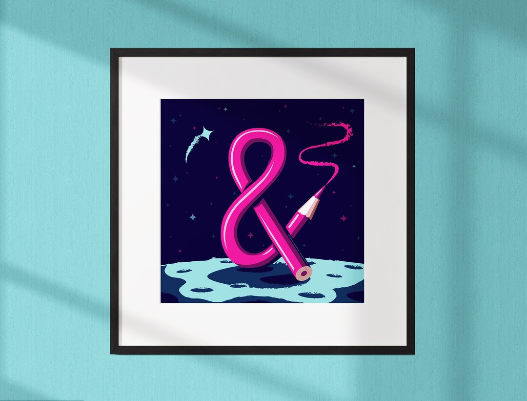 Ampersand Pencil 12 X 12 Space Posters - Etsy