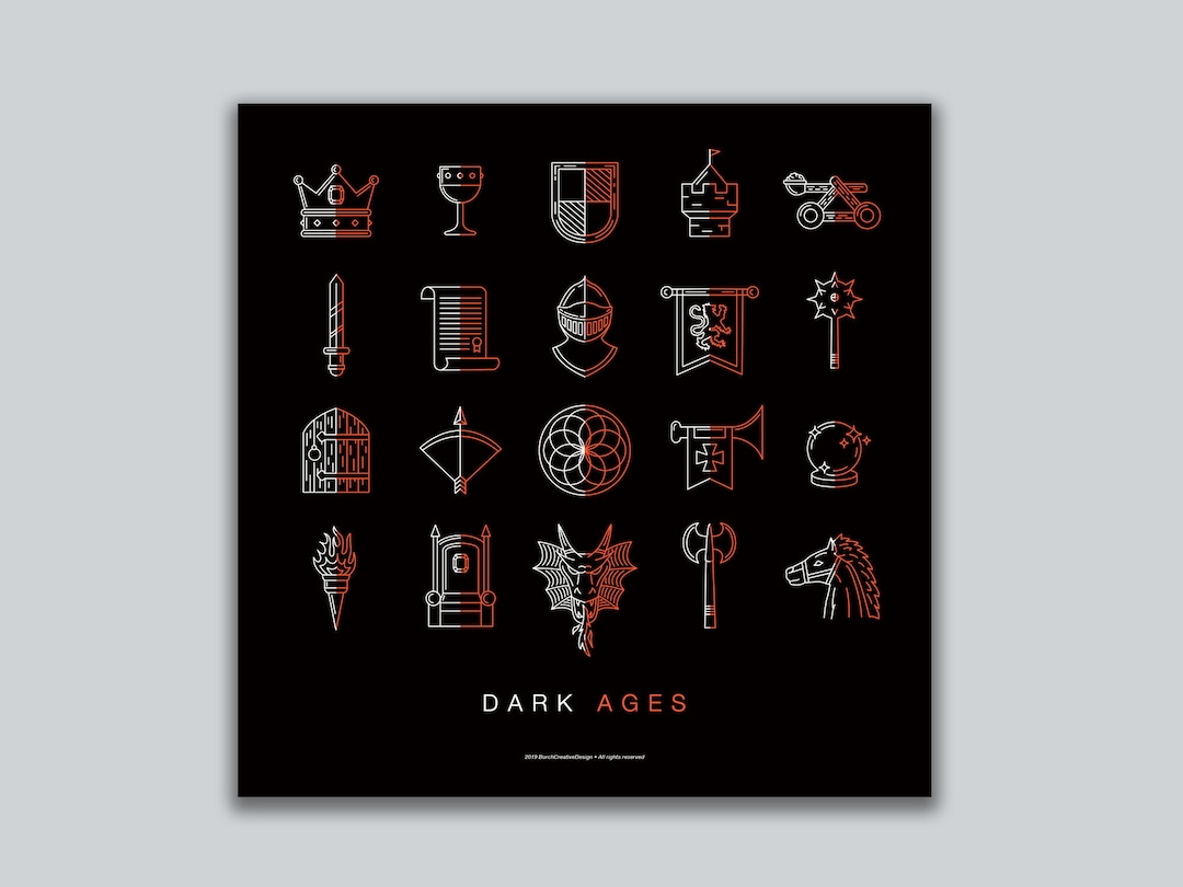 Dark Ages Icons Poster -- Multiple Sizes! - Etsy