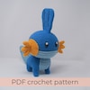 Mudkip (mud Fishpokemon) Crochet Pattern. PDF Digital Download, Pattern ...