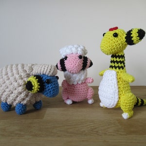 Mareep, Flaaffy and Ampharos Crochet Pattern Triple Pack ~ PDF ...