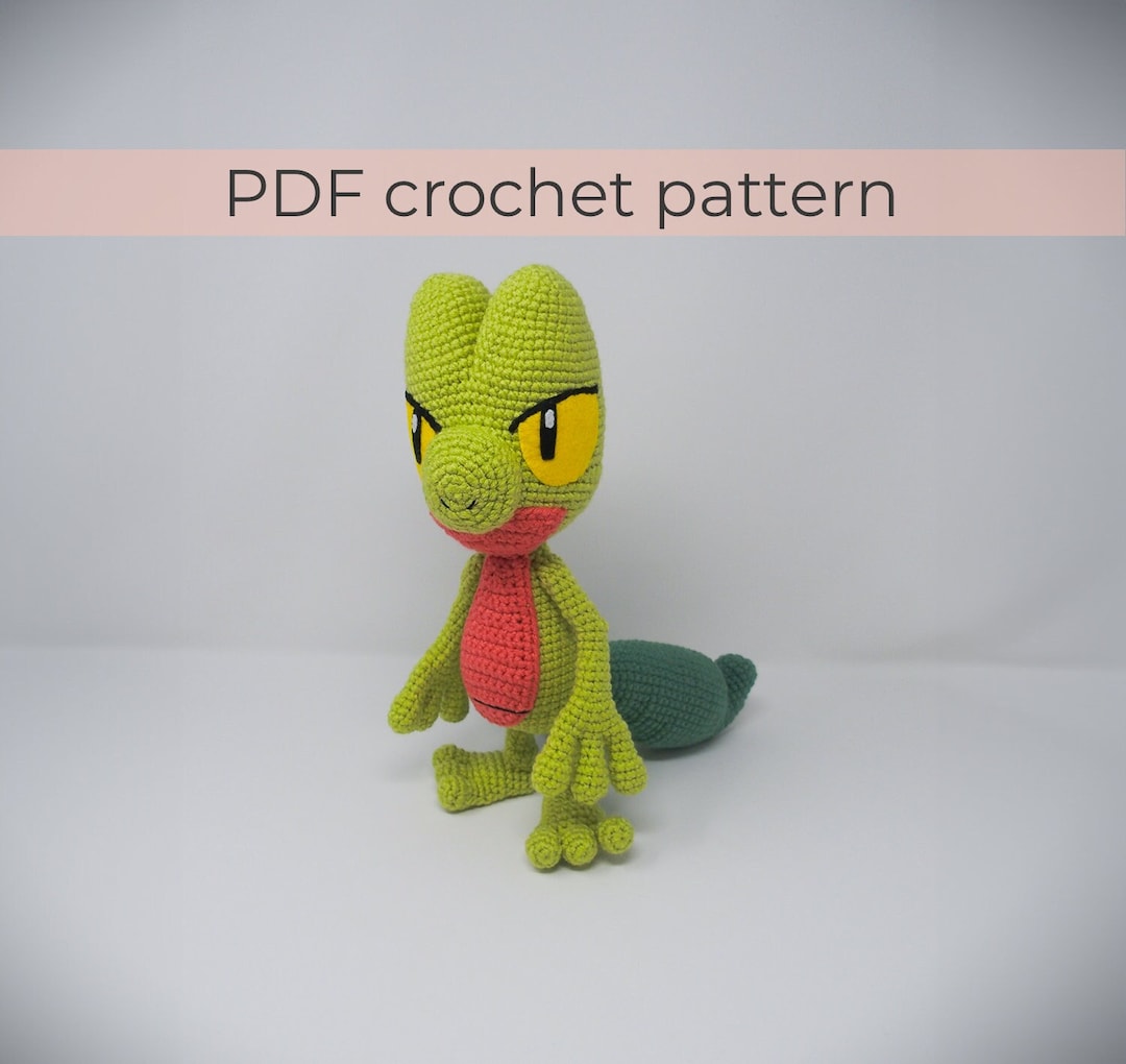Treecko Crochet Pattern ~ Amigurumi PDF Patterns ~ ENGLISH Instructions Only - Etsy