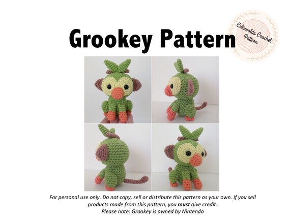 Toys & Games Crochet Grookey Pokemon Toys Stuffed Animals & Plushies ...